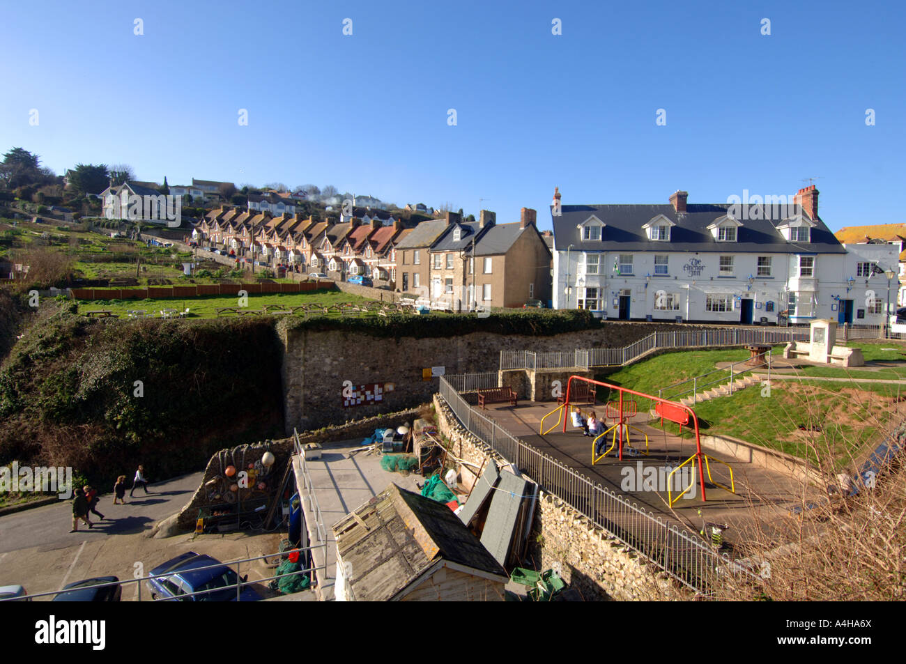 Seaside town of Beer in Devon, Britain UK Stock Photo - Alamy