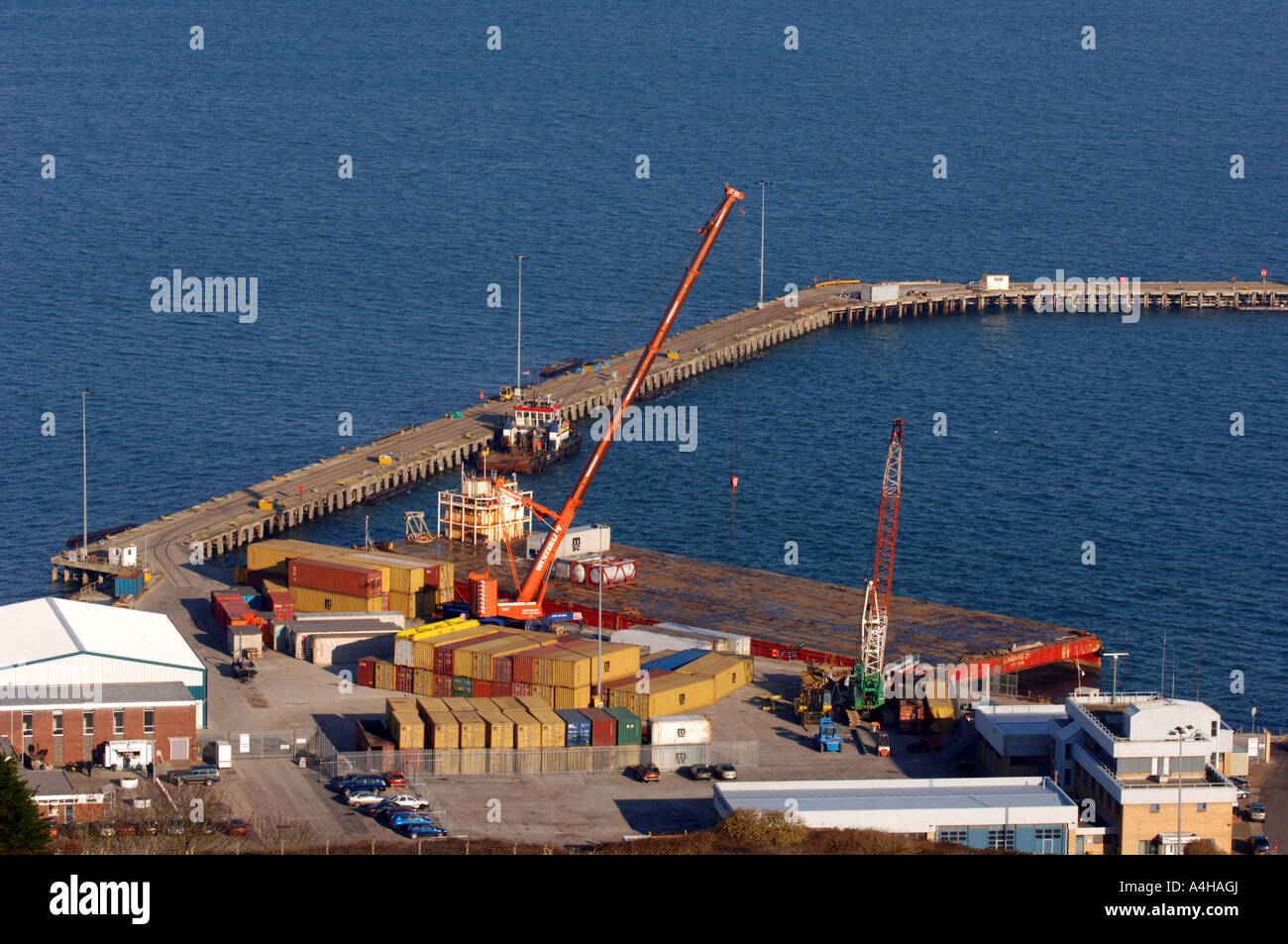 Containers unloaded at Portland Port in Dorset after the MSC Napoli ...