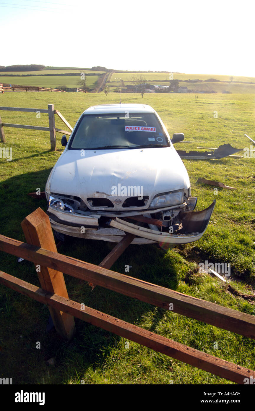 Car Crash Through Fence Britain High Resolution Stock Photography and ...
