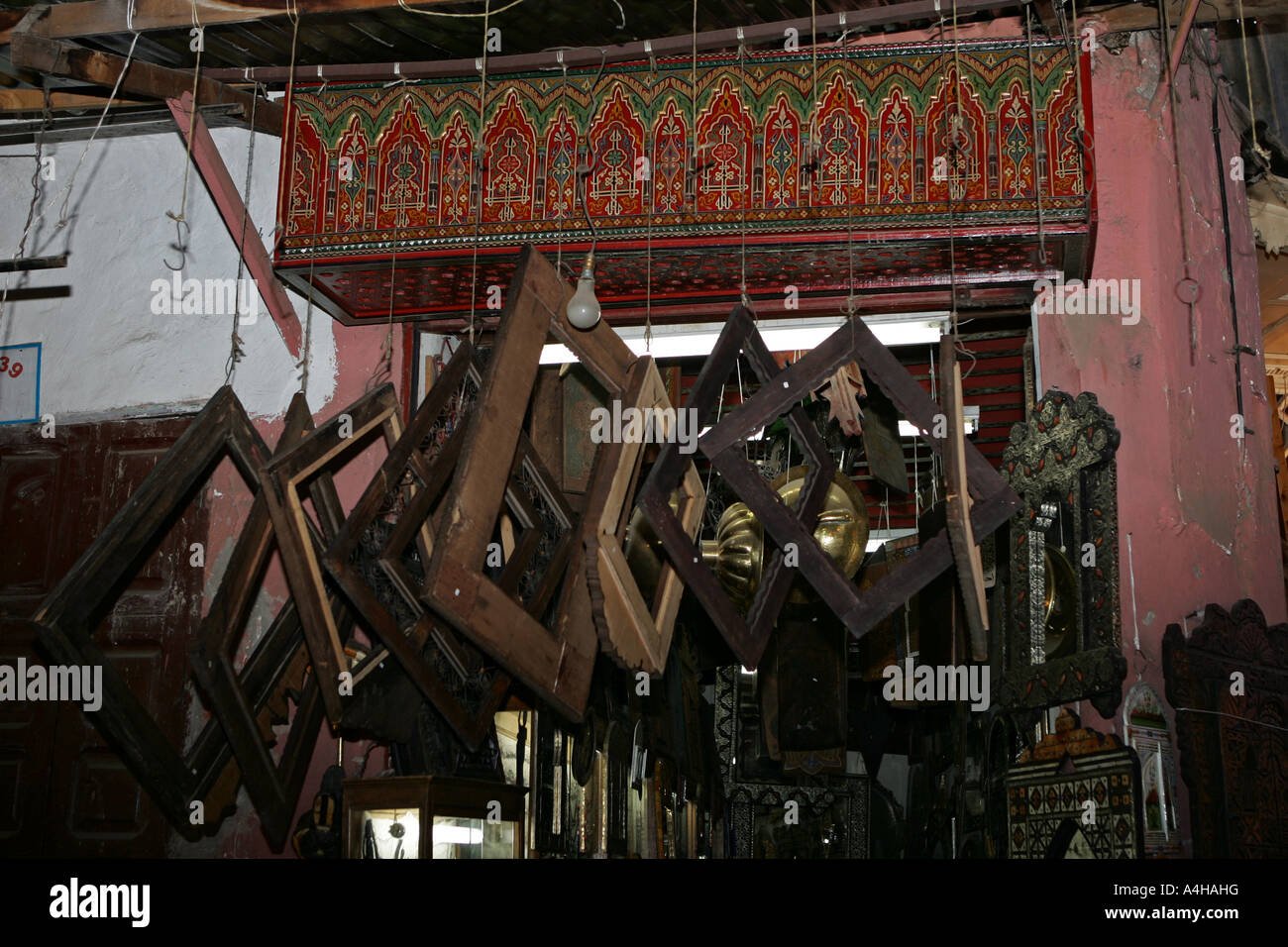 Marrakech Morocco souk picture frames, Marrakech, Morocco Stock Photo ...