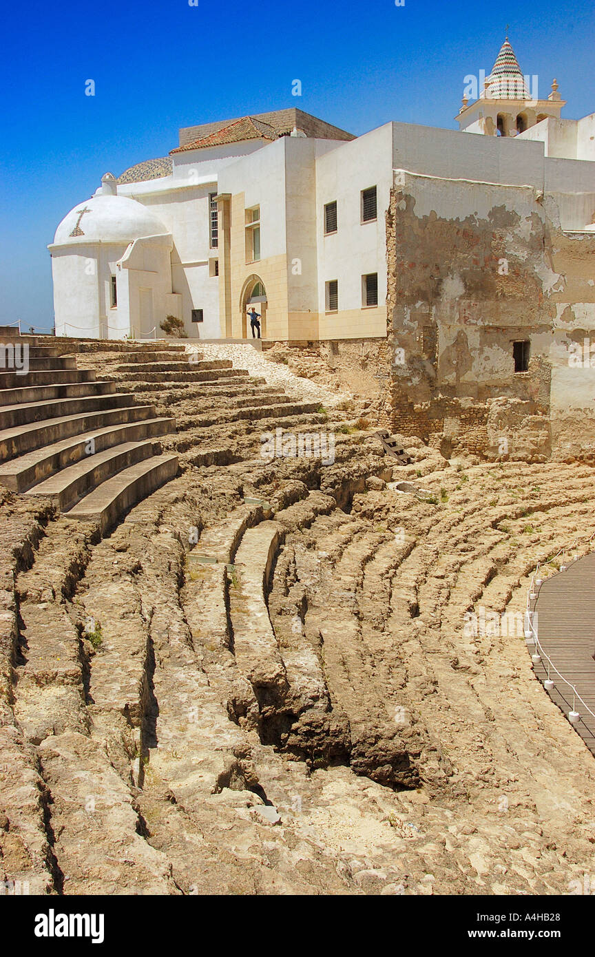 Spain Cadiz ruins of the roman theatre Stock Photo - Alamy