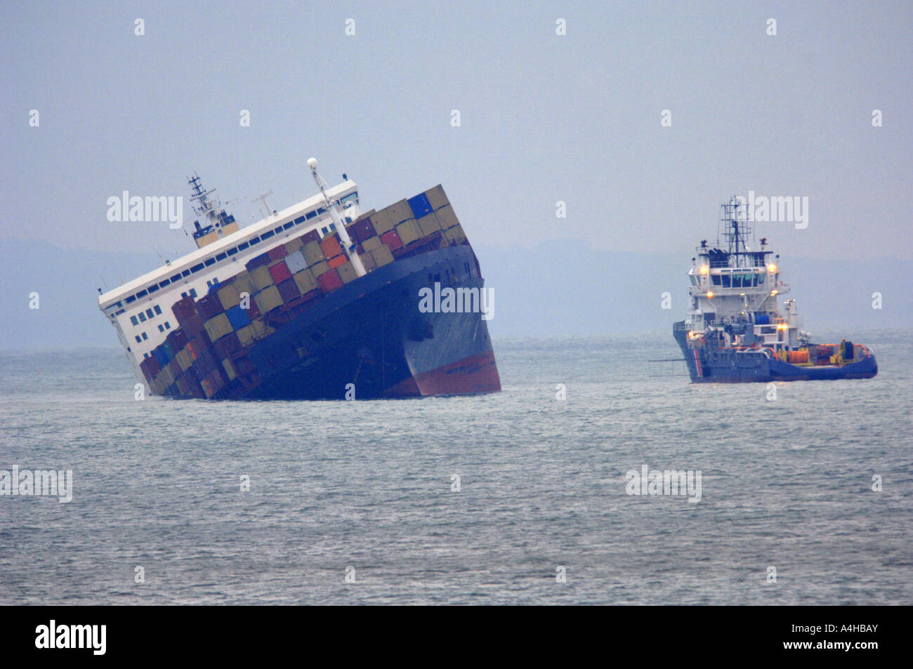 MSC Napoli container ship beached off Branscombe in Devon, Britain UK ...
