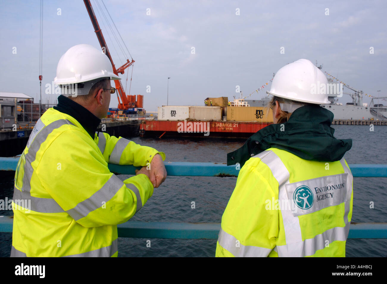 Containers unloaded at Portland Port in Dorset after the MSC Napoli ...