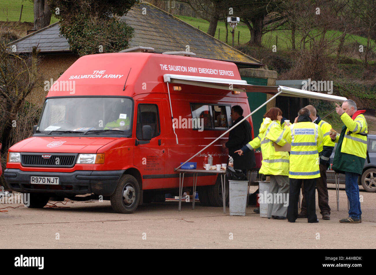 Salvation Army supply van for emergency services Stock Photo - Alamy