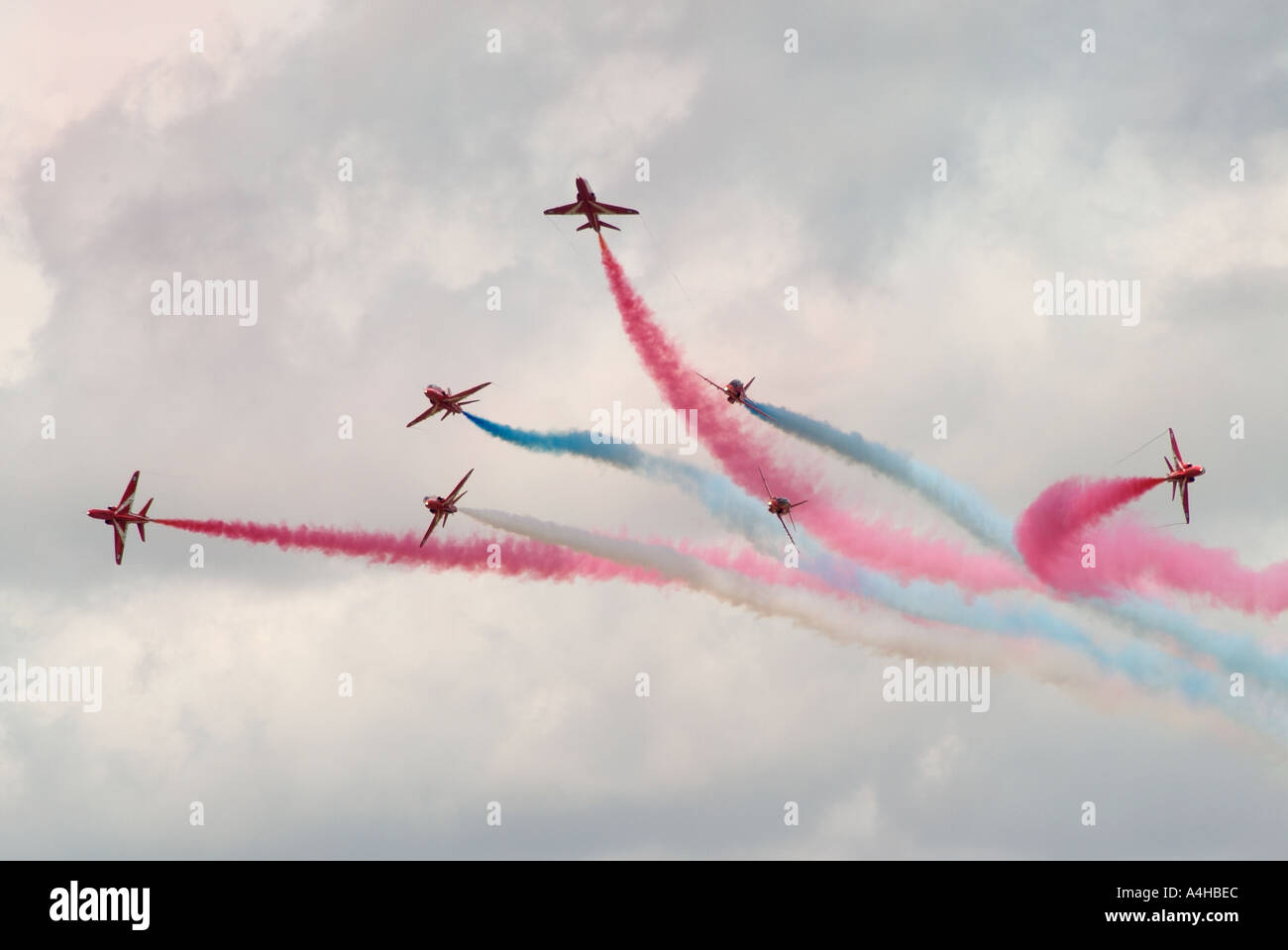 The Red Arrows Display Team at the IAT 2004 Stock Photo - Alamy