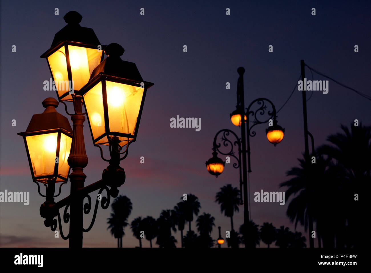 Street lights, Marrakech, Morocco Stock Photo - Alamy