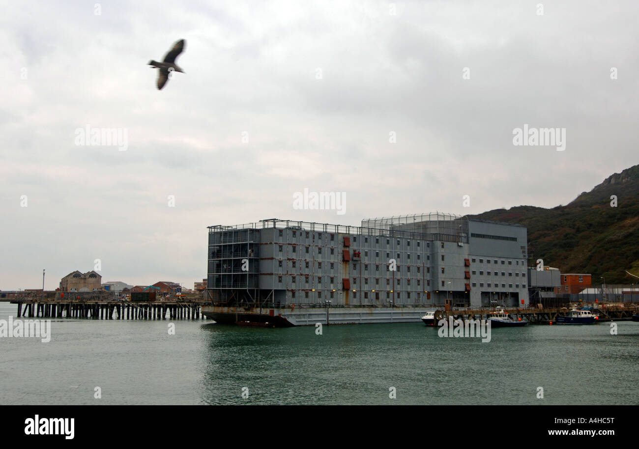HMP Weare, Prison Ship, Portland Port, Dorset, Britain UK Stock Photo ...