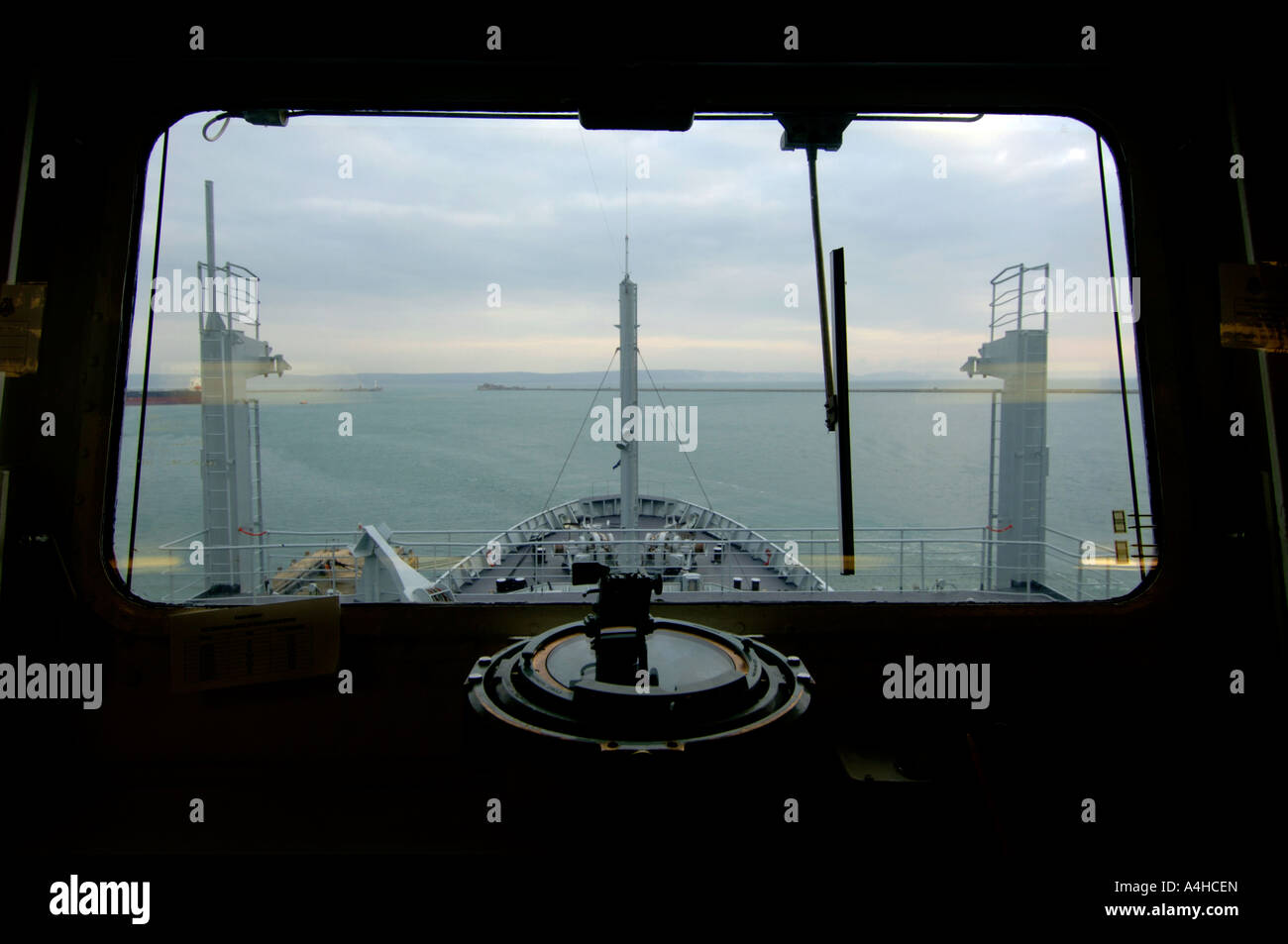 View through front window of a ship Stock Photo - Alamy