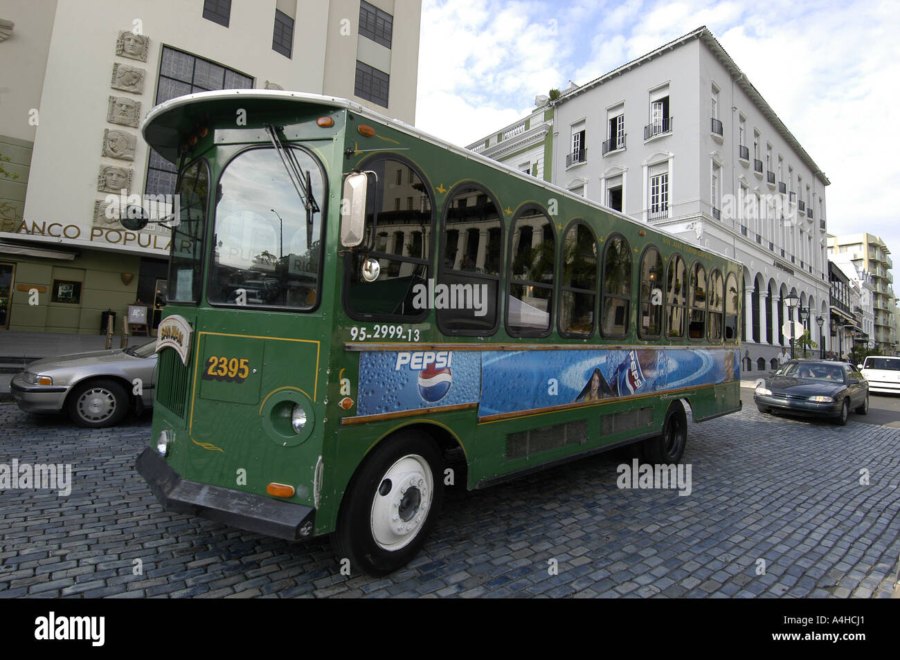 Tourist bus San Juan Puerto Rico Caribbean KIKE CALVO El morro old town ...