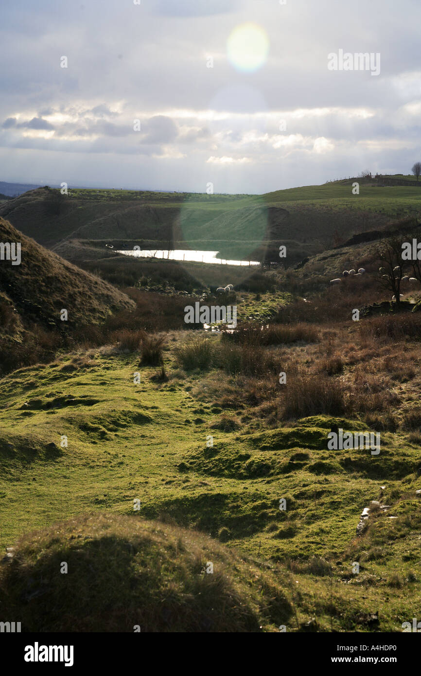 View from Cheesden Lumb Lower Mill down the Cheesden Valley to the ...