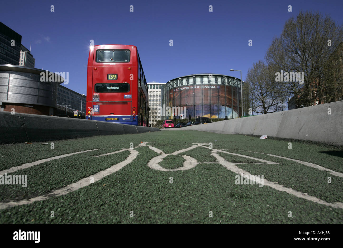 Cycling line London Waterloo England Britain UK Stock Photo - Alamy