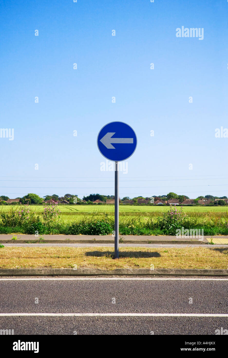One way directional signage in the UK Stock Photo - Alamy