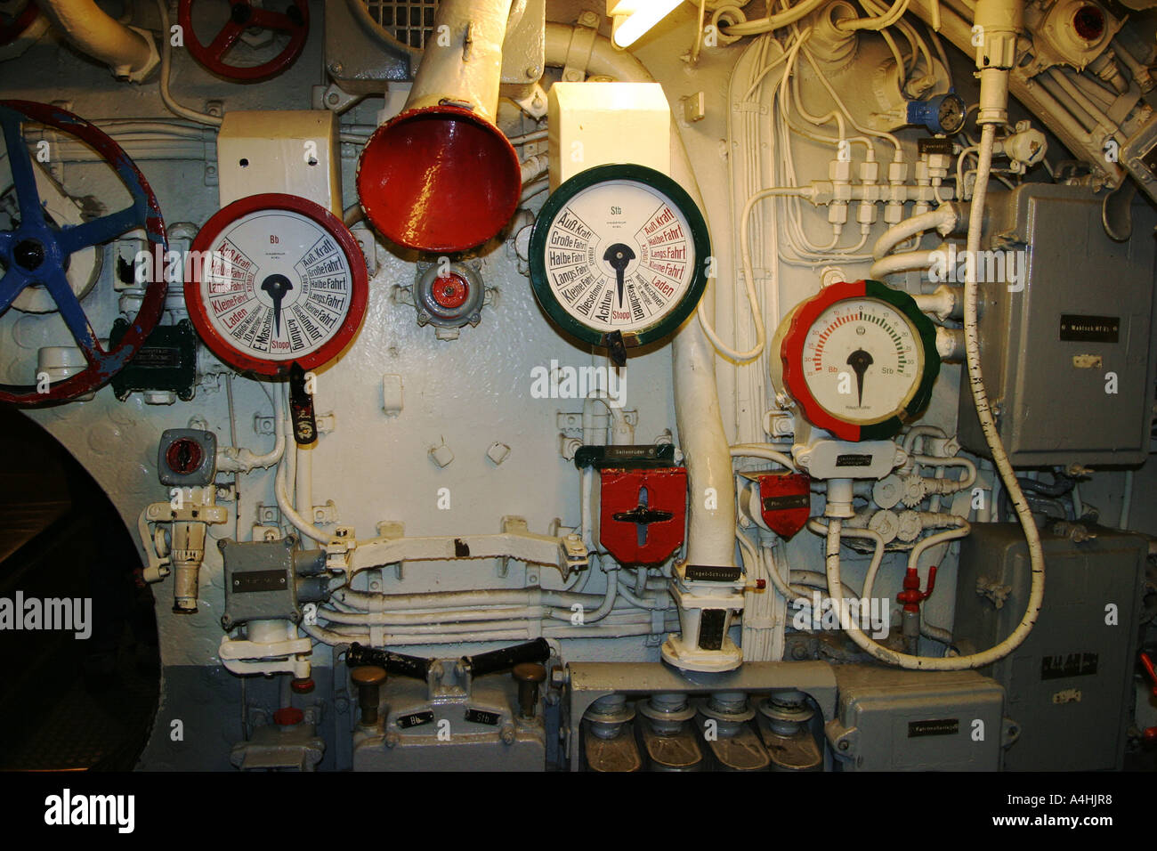 Cockpit of an ancient world war 2 submarine Stock Photo - Alamy
