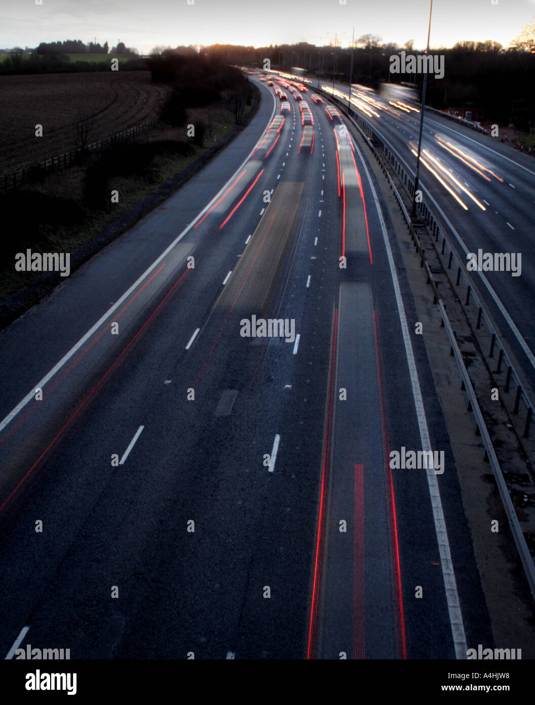 traffic on the motorway Stock Photo - Alamy