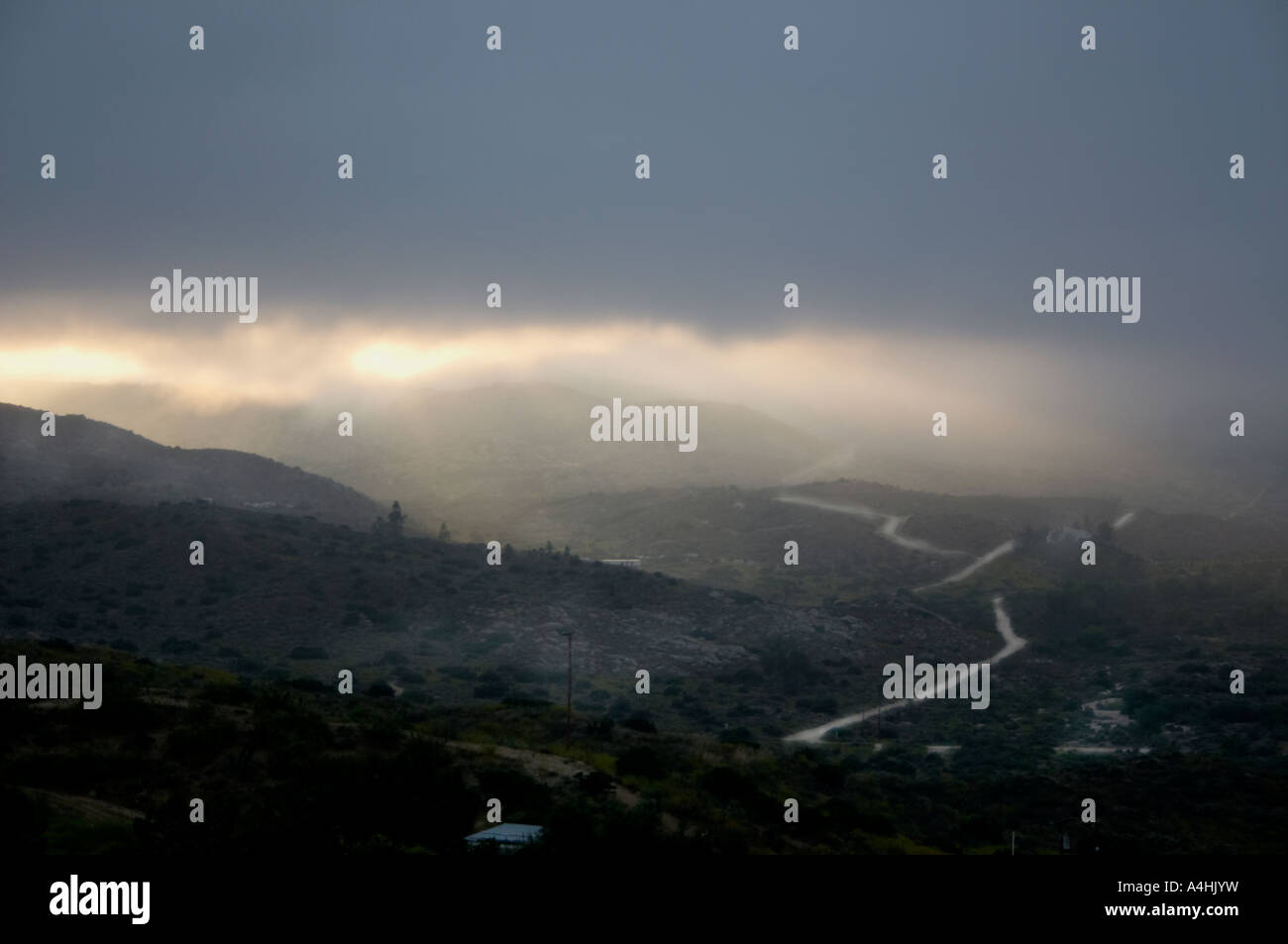Anza Valley At Sunrise Stock Photo - Alamy