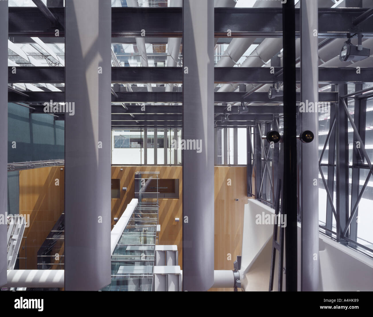 JUBILEE LIBRARY OFFICE THROUGH LOUVRES TO LIBRARY Stock Photo - Alamy