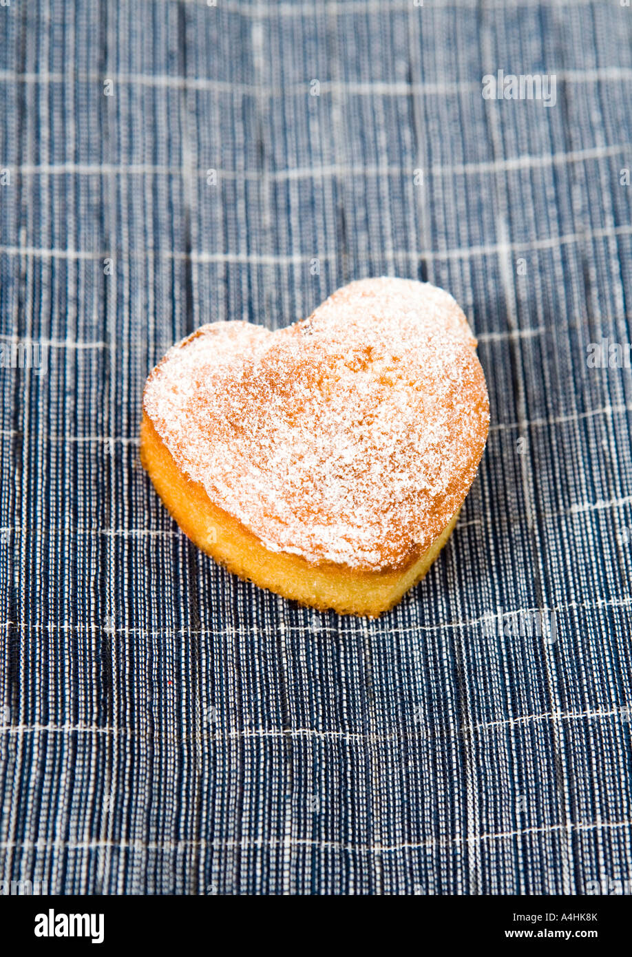 Heart shaped sponge cake Stock Photo - Alamy