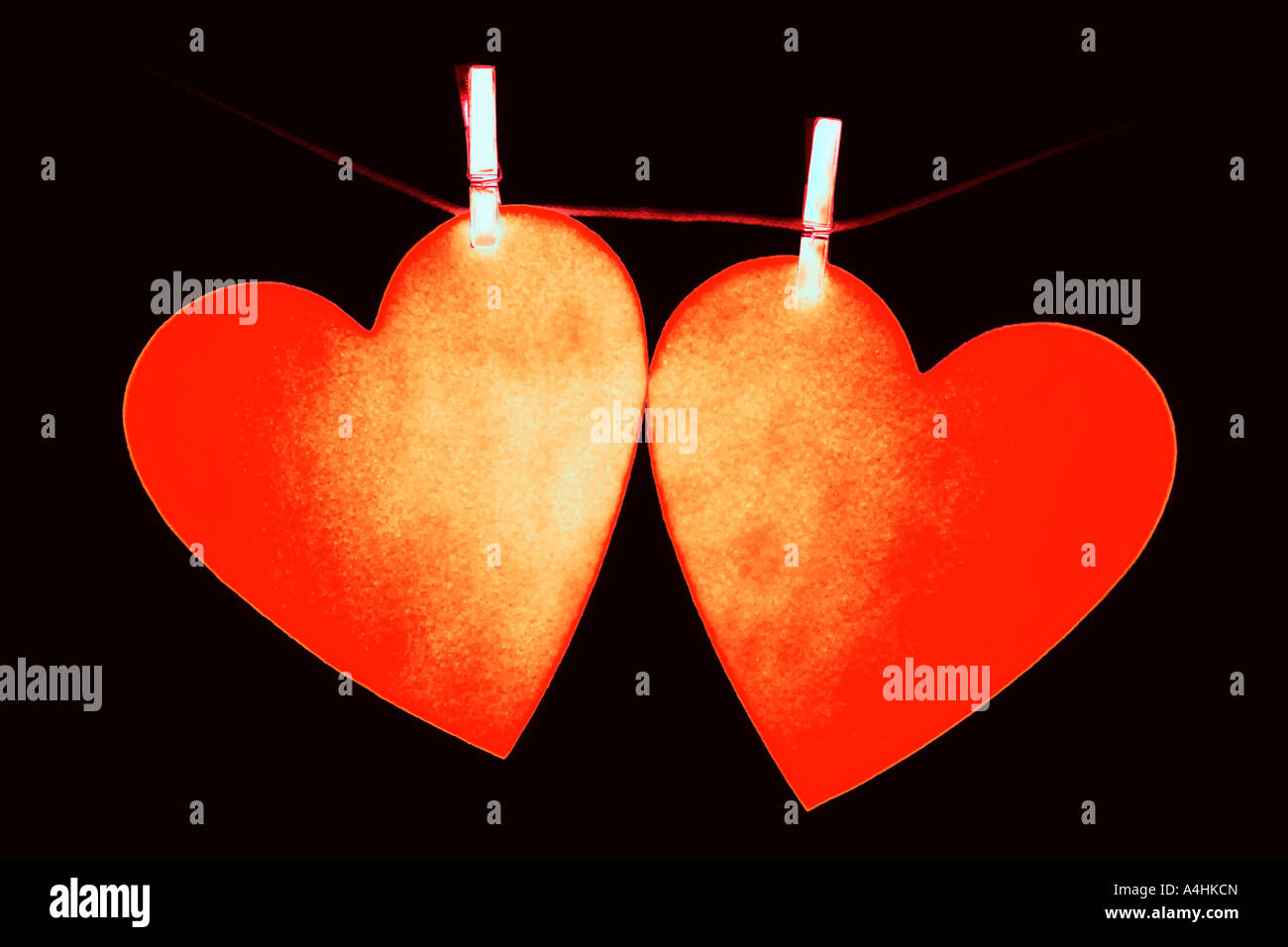 Hanging hearts hi-res stock photography and images - Alamy