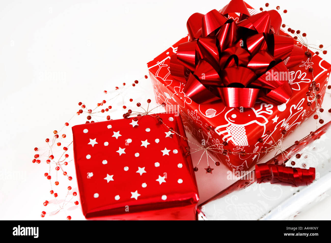 Gift wrapped parcel Stock Photo - Alamy