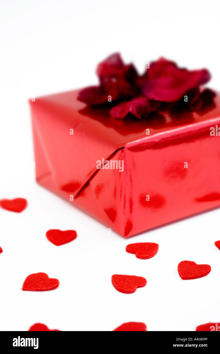 Gift wrapped parcel Stock Photo - Alamy