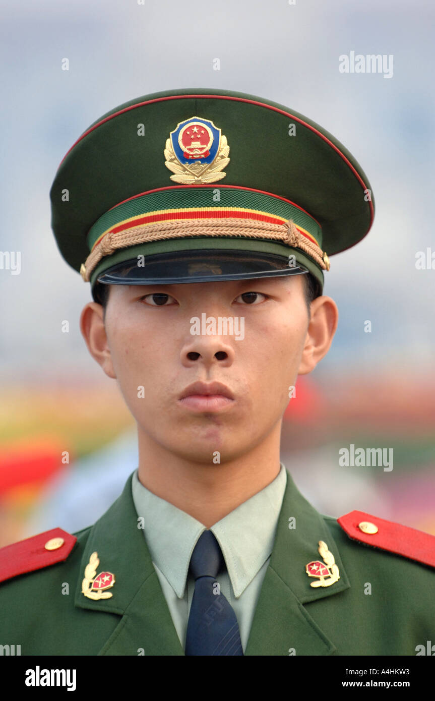 A soldier of the Chinese Army in Tienanmien Square Beijing Stock Photo ...