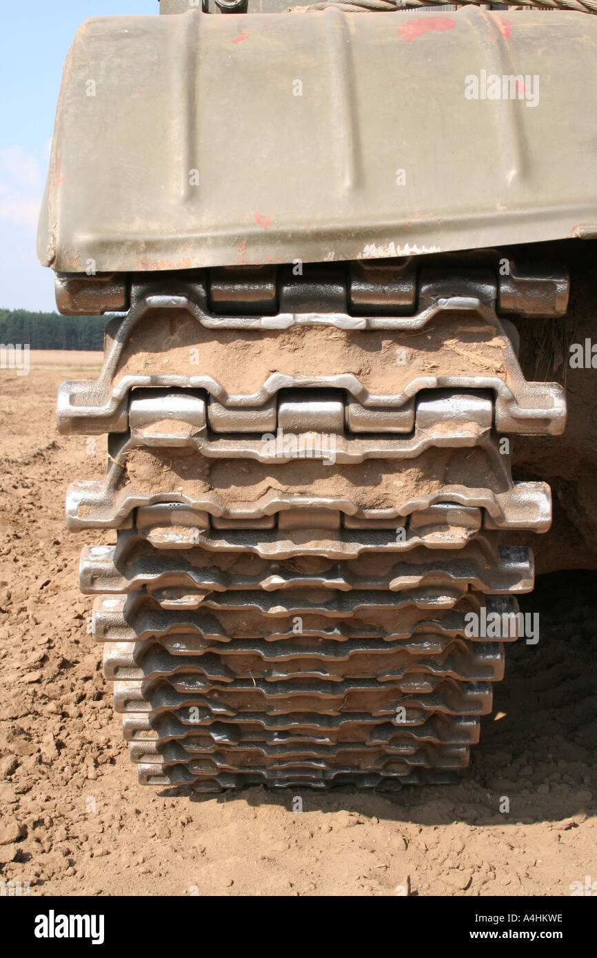 Chain of a russian Tank T55 Stock Photo - Alamy