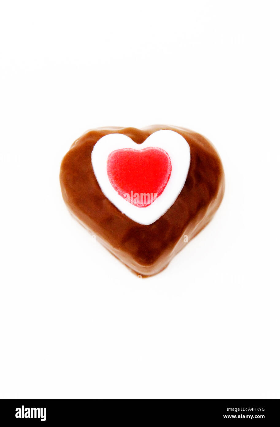 Chocolate heart truffle cake Stock Photo - Alamy