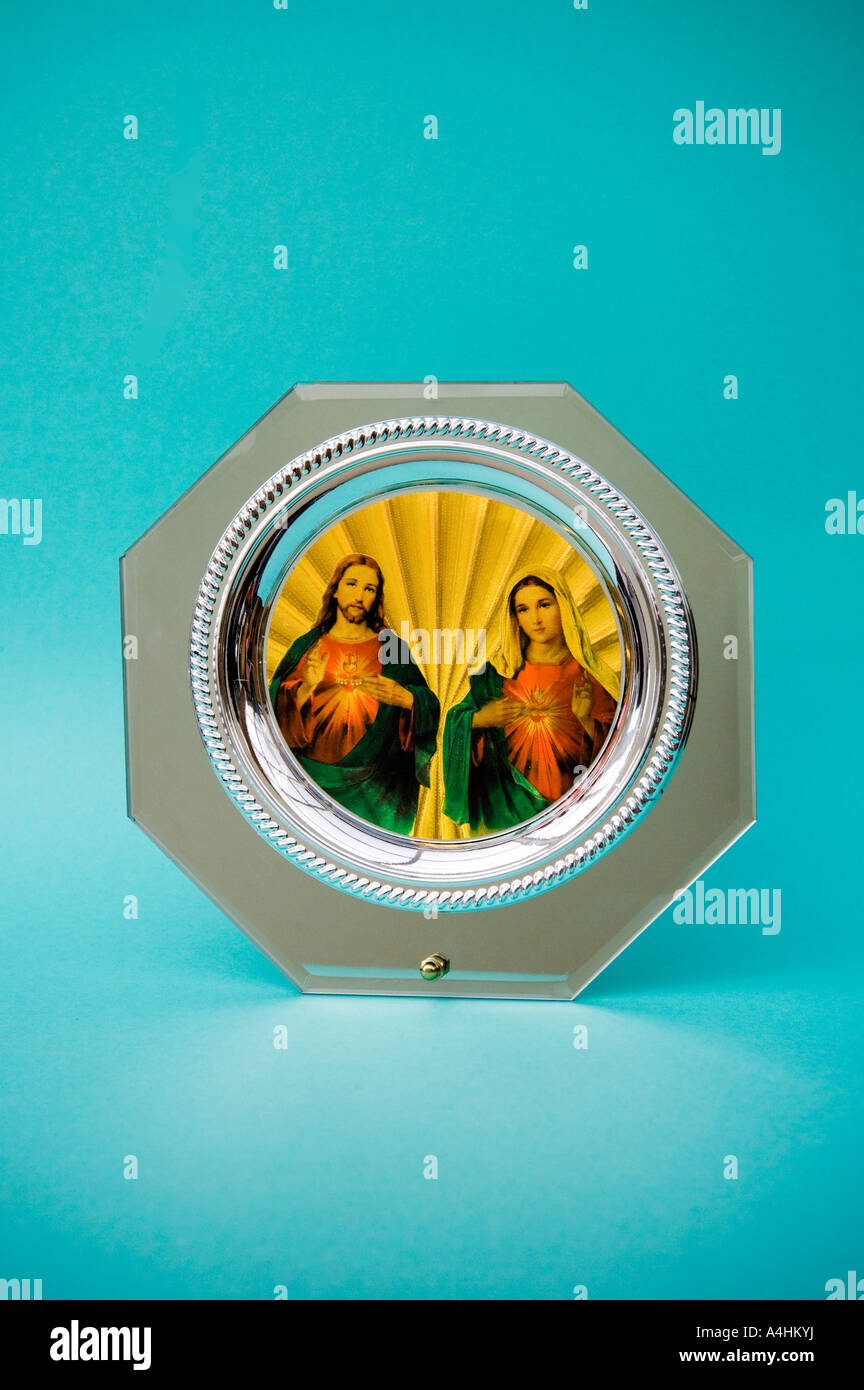 Christian religeous iconic plate Stock Photo - Alamy
