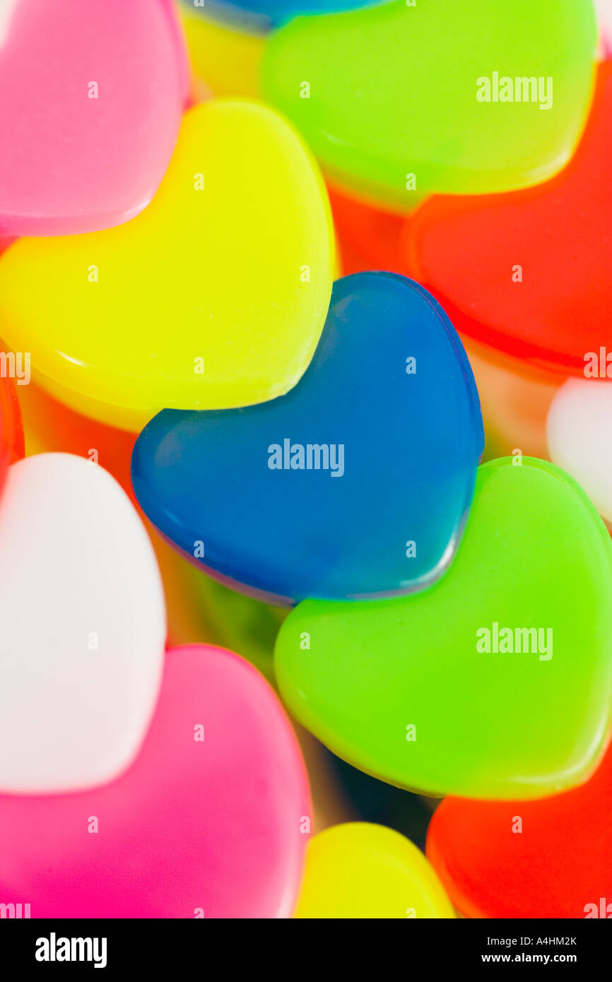 Colourful plastic hearts Stock Photo - Alamy