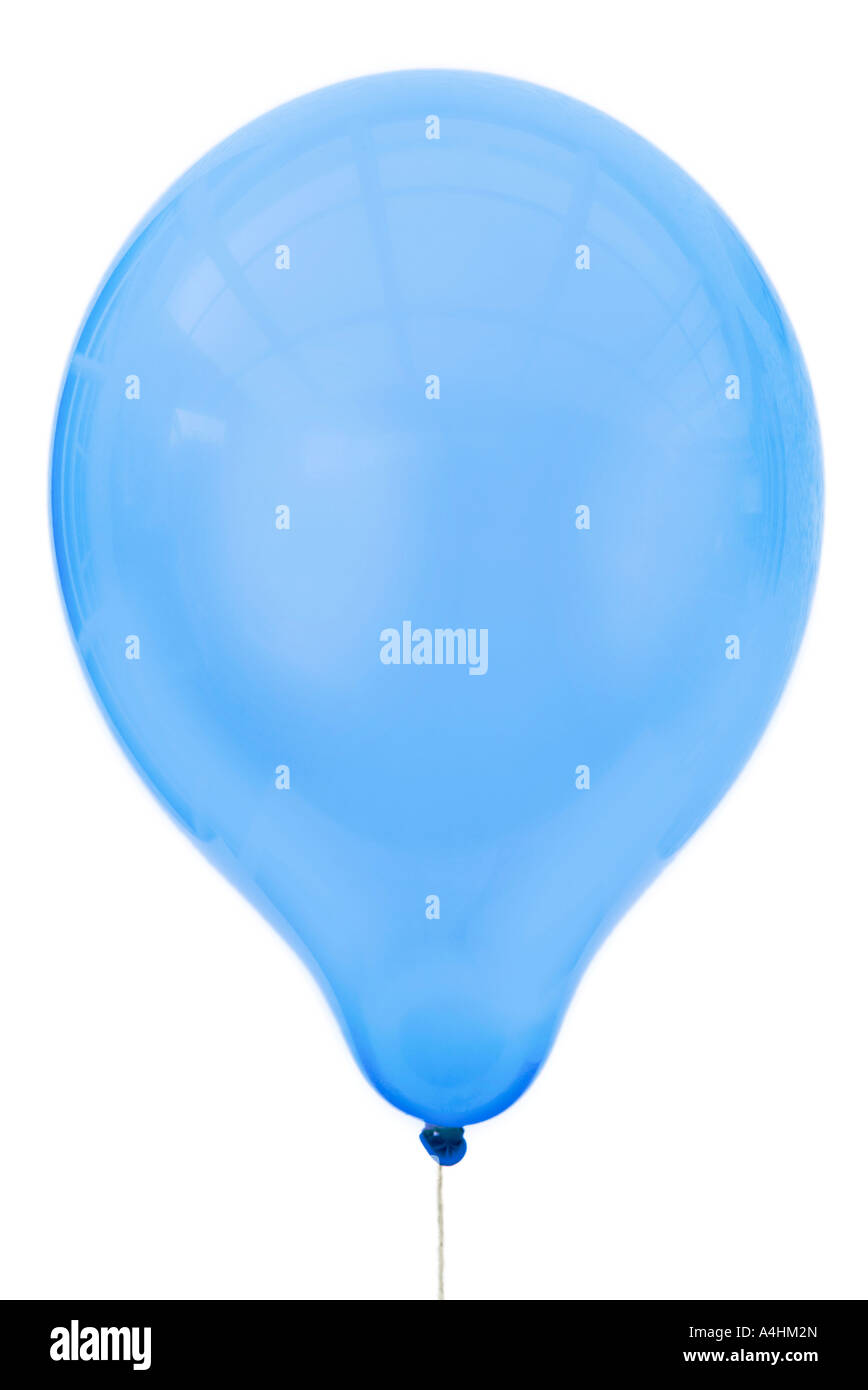 Blue balloon on a white background Stock Photo - Alamy