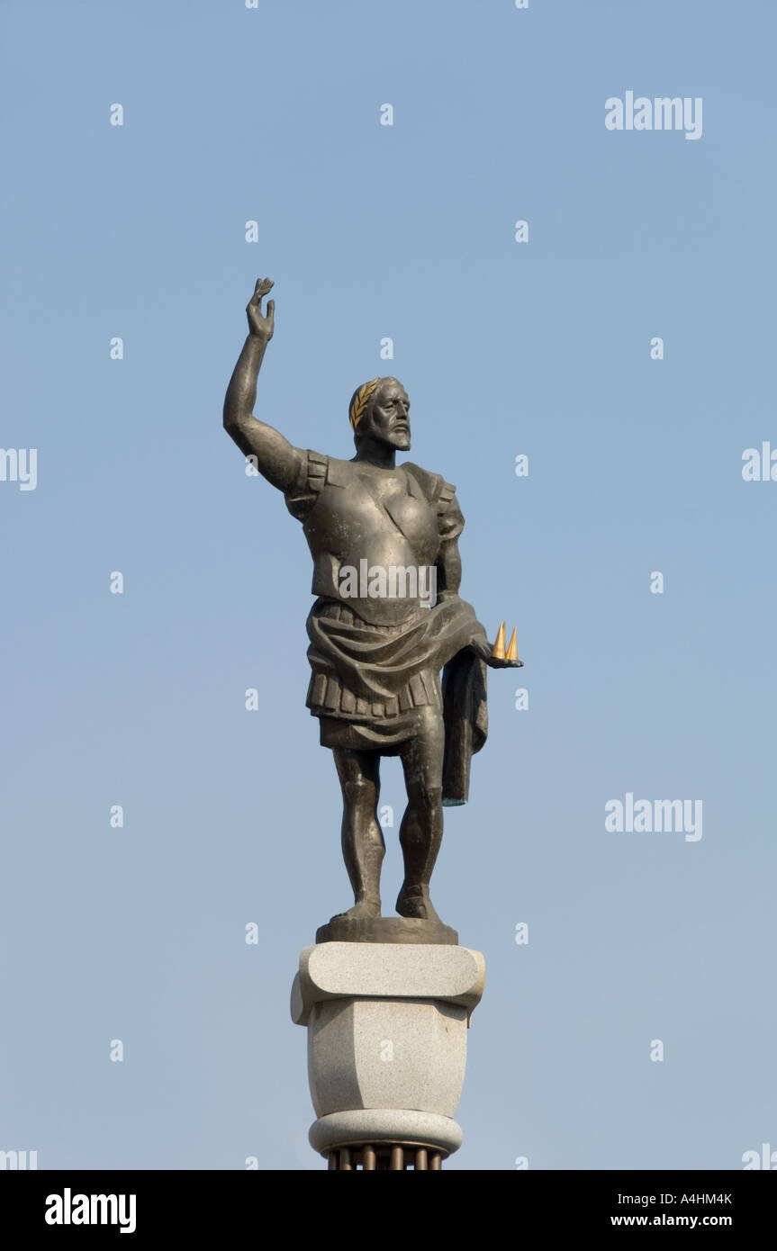 Bronze statue of Philip II Macedonian king founder of Plovdiv Bulgaria ...