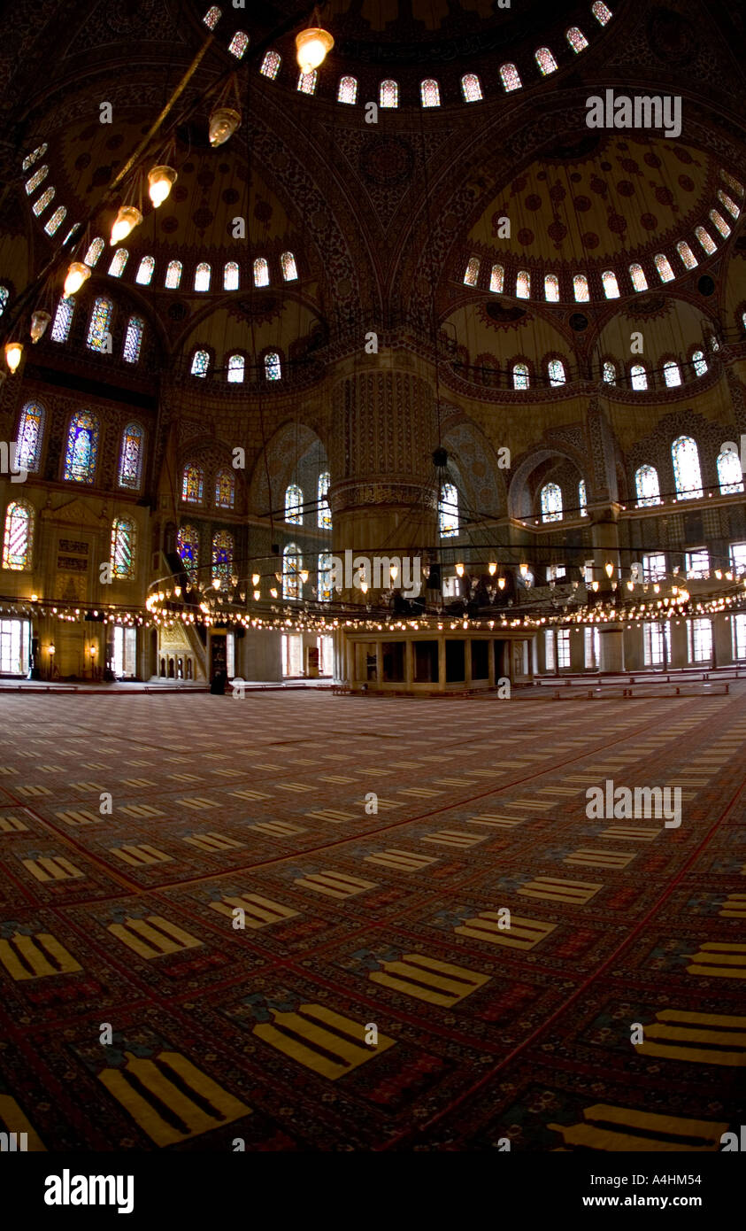 Interior of the Blue Mosque Istanbul Turkey Stock Photo - Alamy