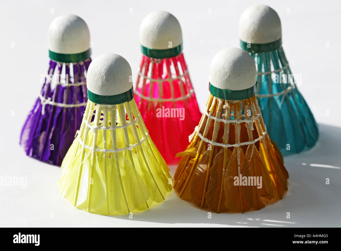 Colourful shuttlecocks hi-res stock photography and images - Alamy