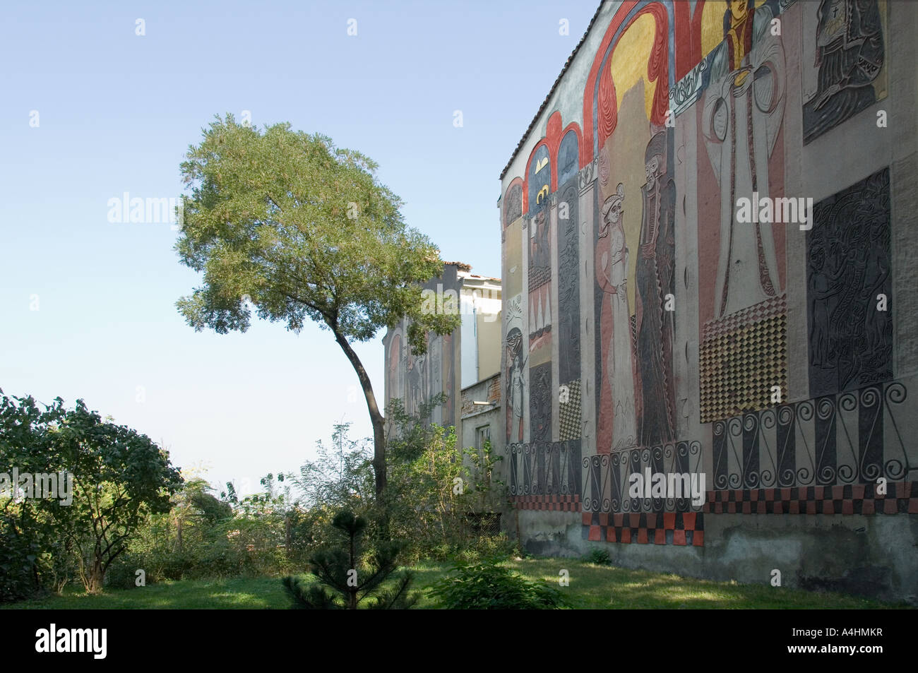 Colourful mural in Old Plovdiv Bulgaria East Europe Stock Photo - Alamy