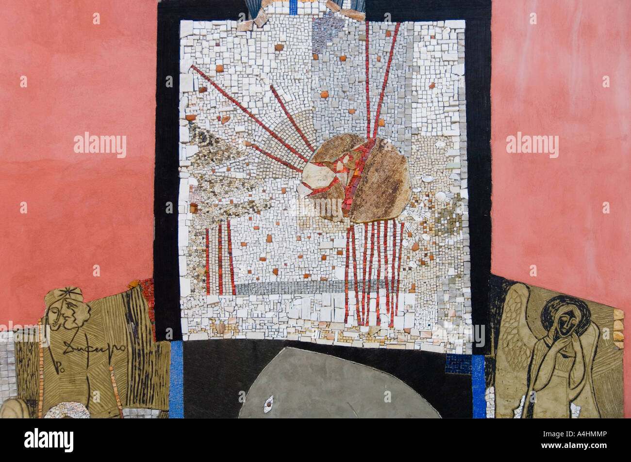 Colourful mural in Old Plovdiv Bulgaria East Europe Stock Photo - Alamy