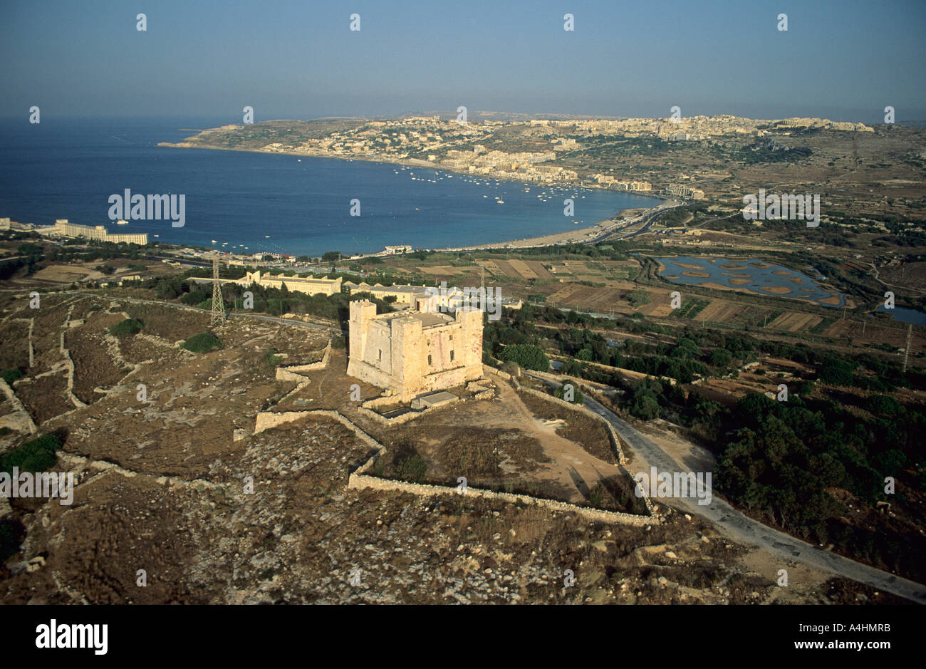 Red tower castle mellieha bay hi-res stock photography and images - Alamy