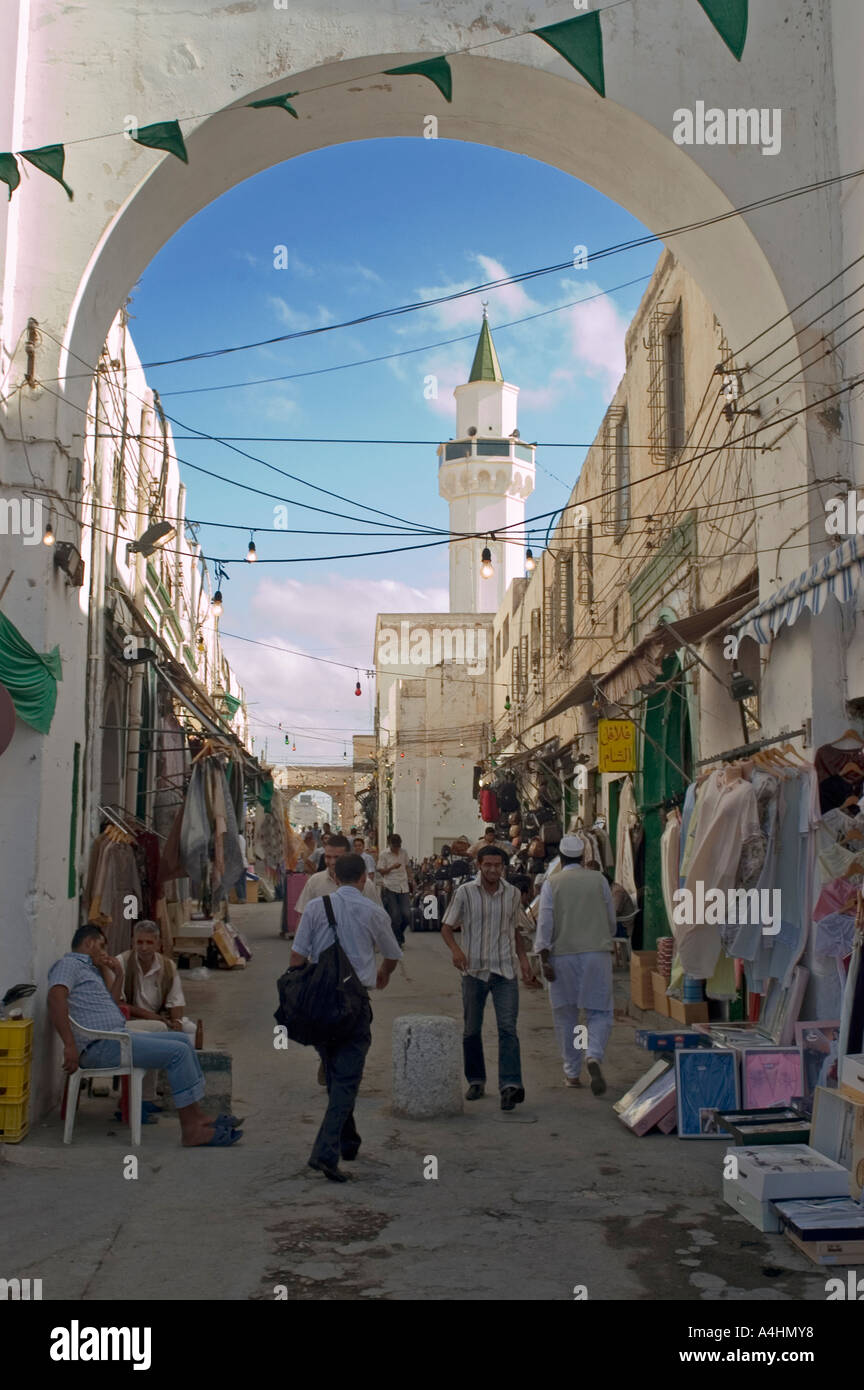 Lane in the souk, bazaar of Tripoli, Libya Stock Photo - Alamy
