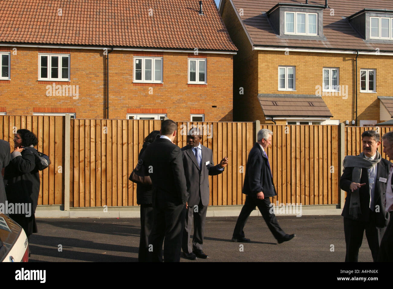 Housing Association & council staff mingle with residents during an ...