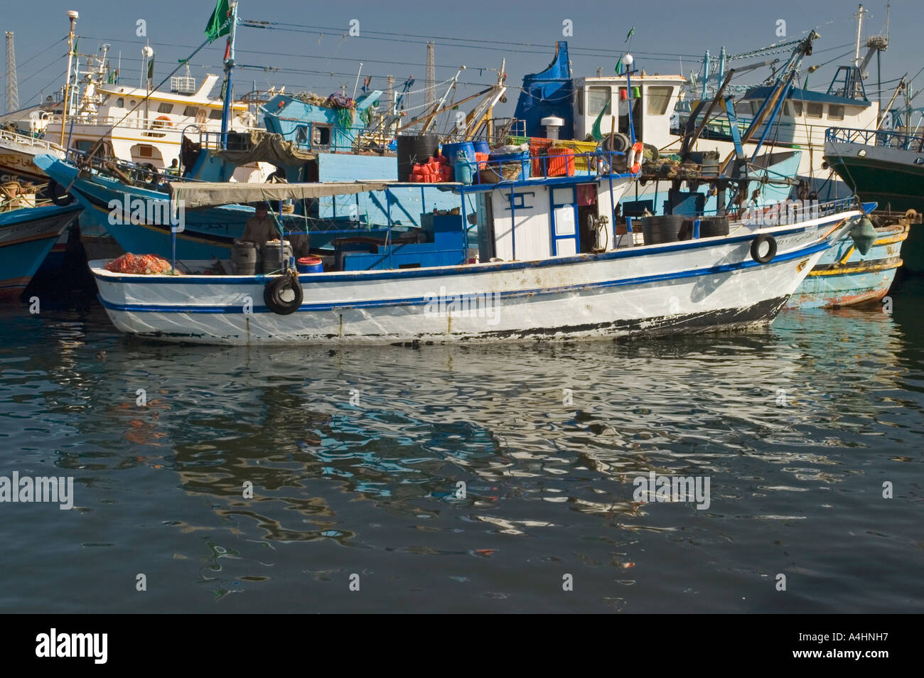 Fishing boats in the harbour of Tripoli, Libya Stock Photo - Alamy
