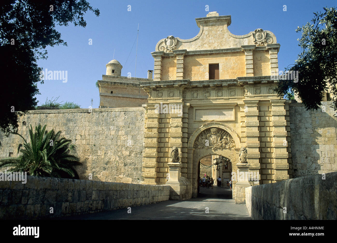 Historic city gate of Mdina, Mdina Gate, Malta Stock Photo - Alamy