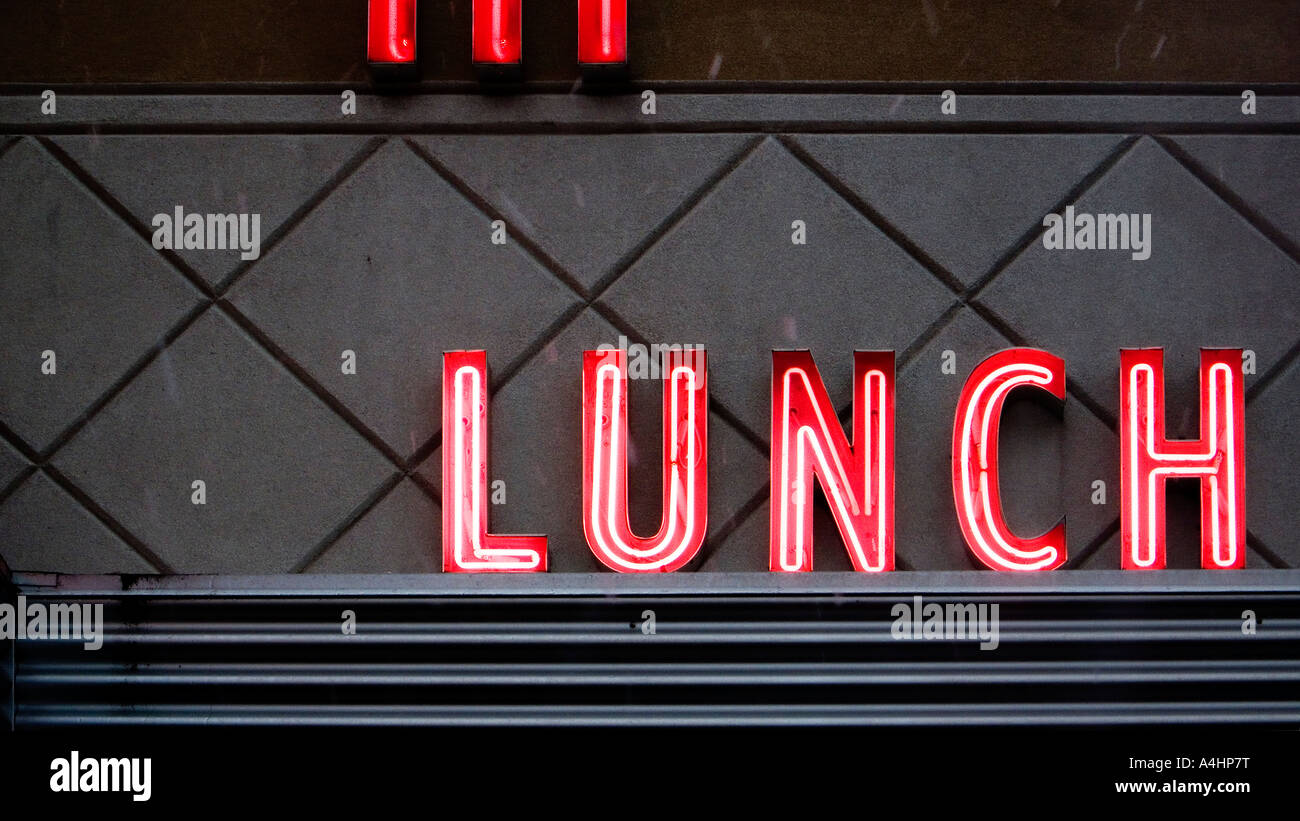 Lunch sign hi-res stock photography and images - Alamy