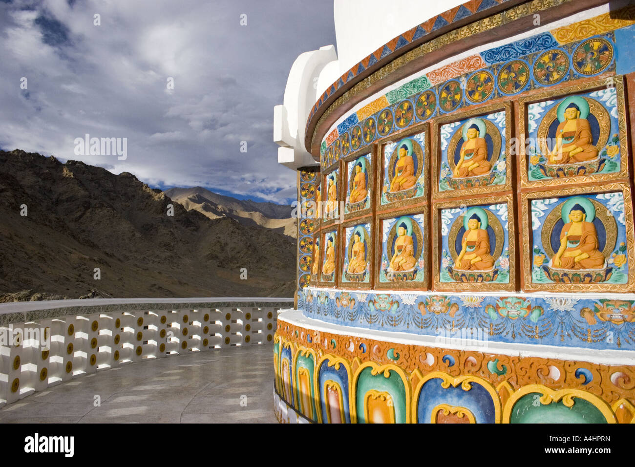 Shanti stupa in Leh, the capital of Ladakh, India Stock Photo - Alamy