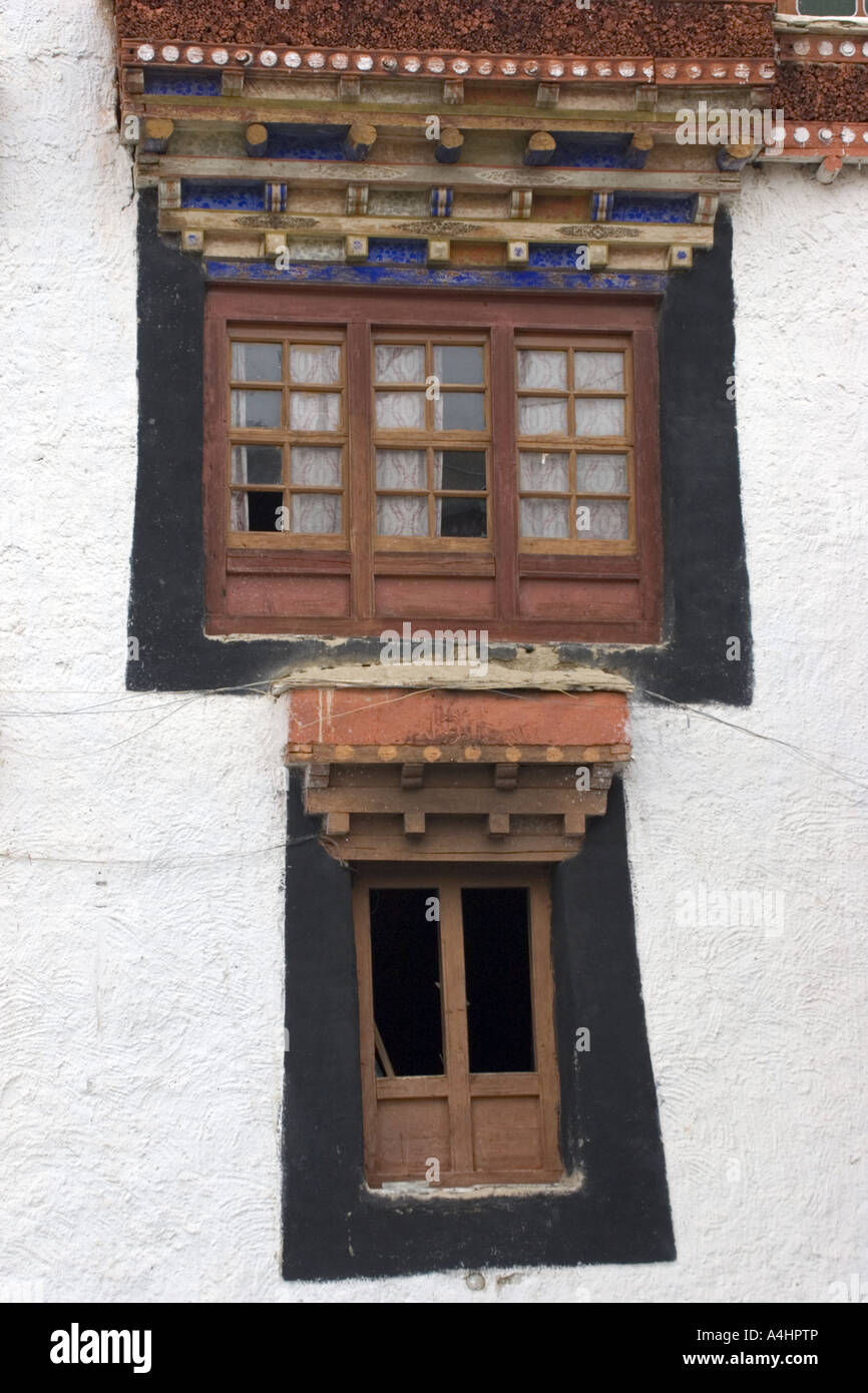 Windows of the Ladakhi monastery Likir Stock Photo - Alamy