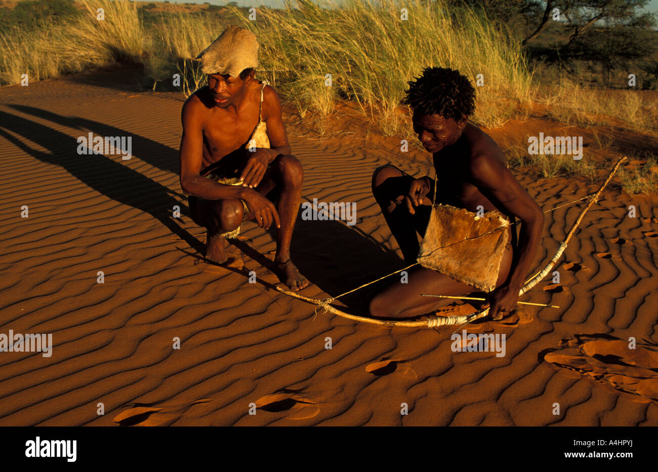Bushmen Hunting Bow Arrow Bushman Stock Photos & Bushmen Hunting Bow ...