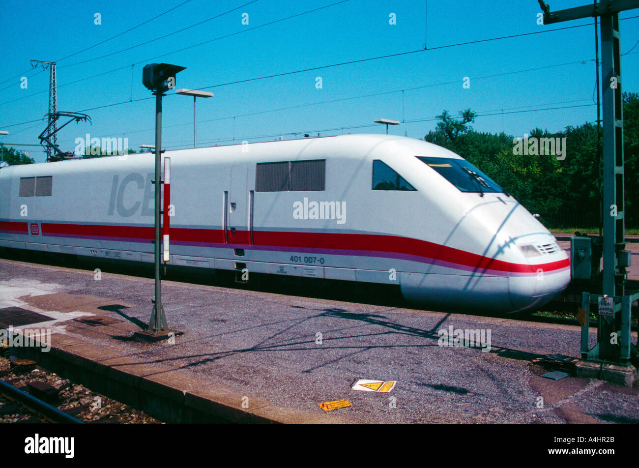 Stuttgart Germany Station ICE High Speed Train Stock Photo - Alamy
