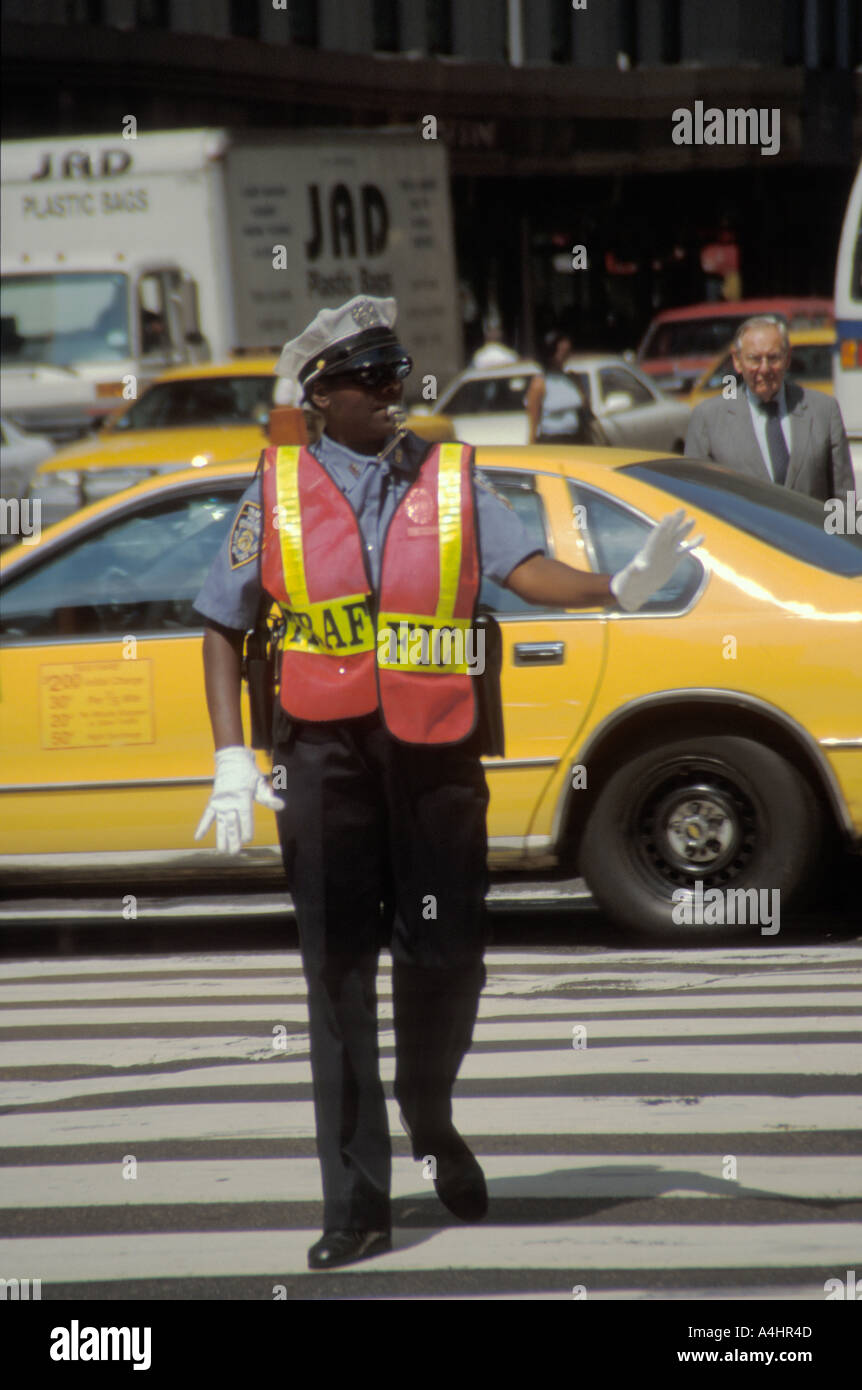 New york traffic police controller nyc uniform taxi hi-res stock ...