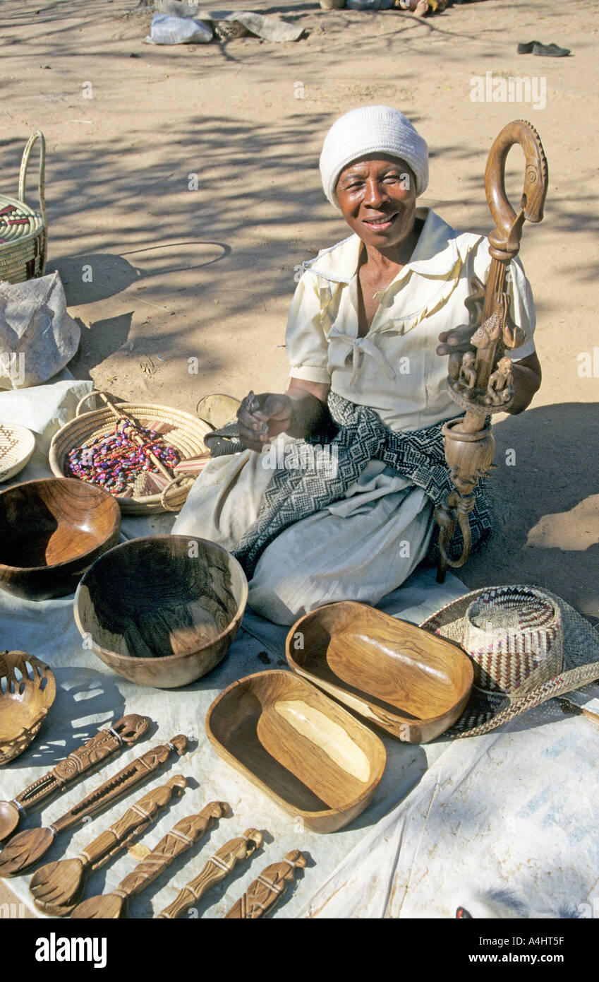 African art sold at roadside Zimbabwe Africa Stock Photo - Alamy