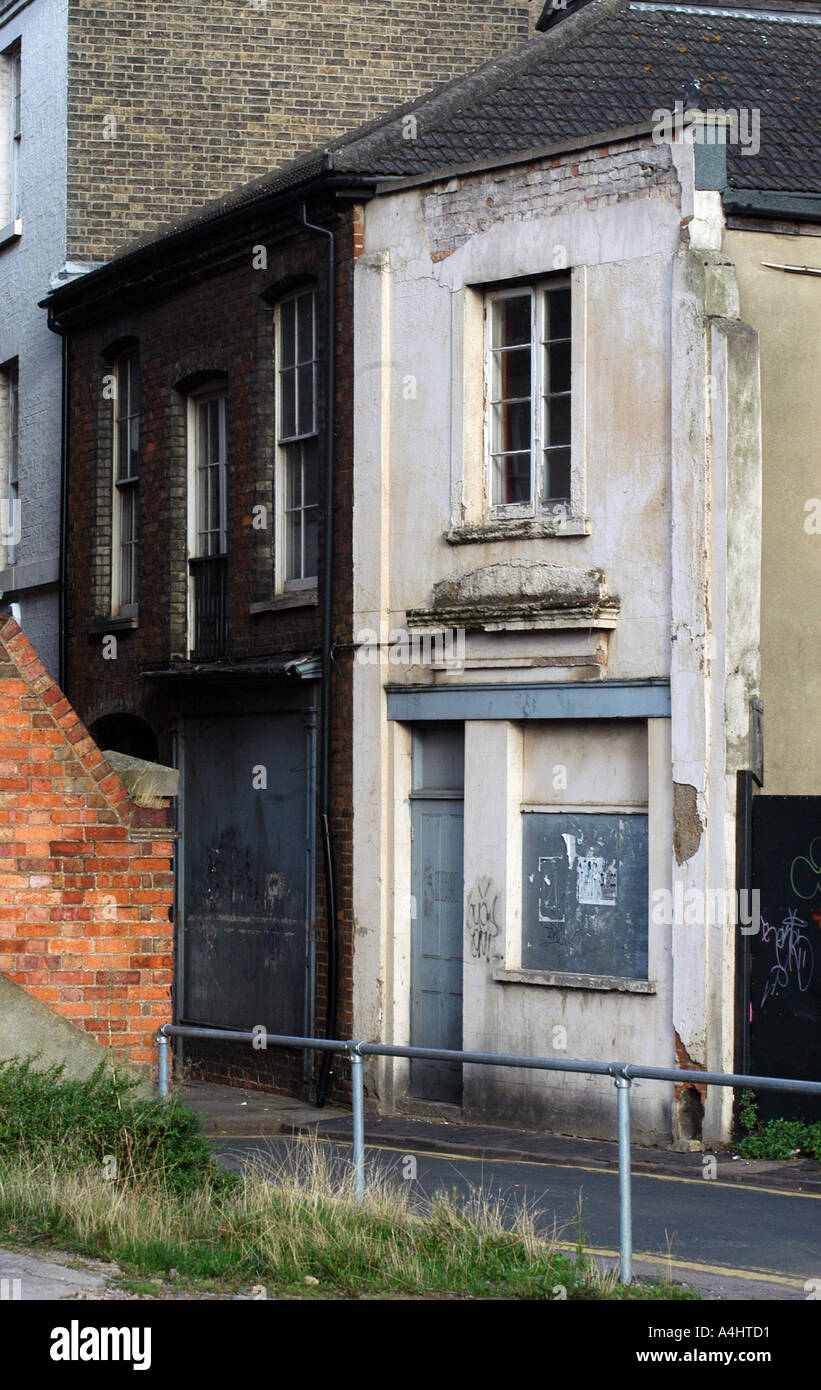 old shop building in castle lane bedford uk being redeveloped Stock ...