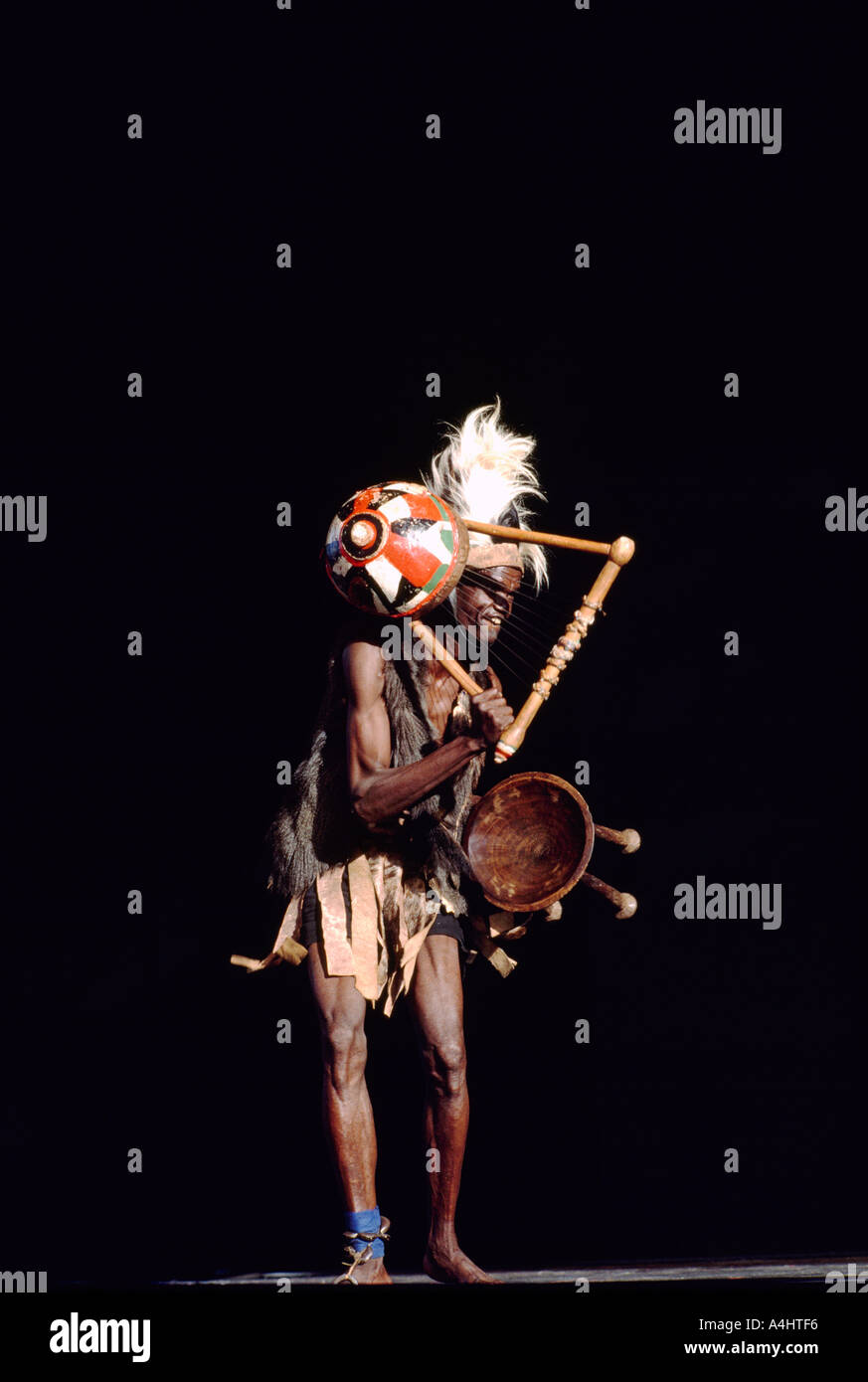 An African Musician and Dancer from Cote d'Ivoire (Ivory Coast) in West ...