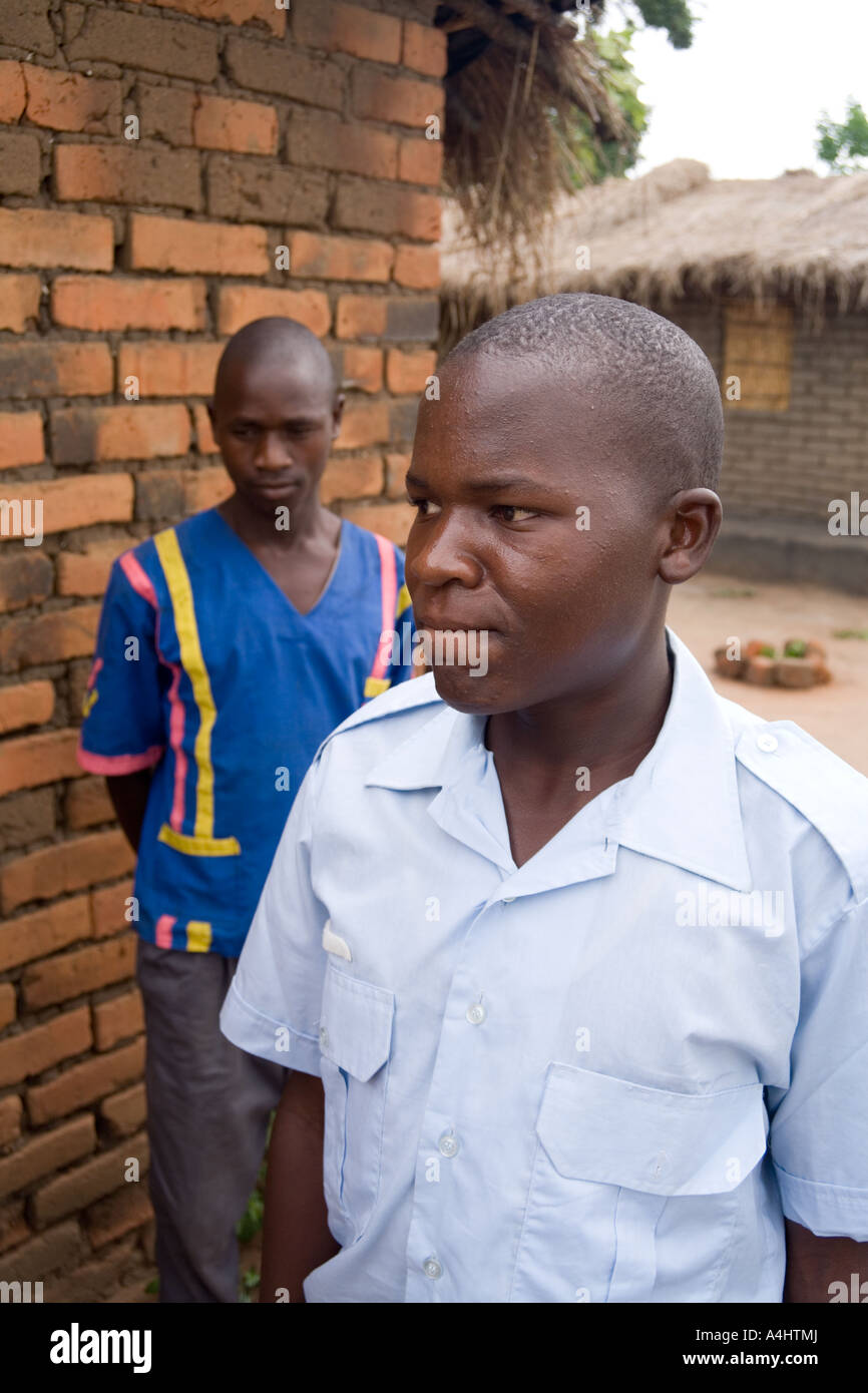 Young men in the village of Makosana Malawi Africa Stock Photo - Alamy